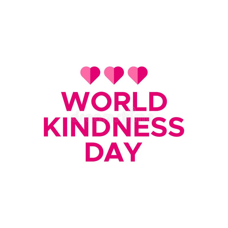 World Kindness Day Typography with Hearts Concept Be Kind Awareness and ...