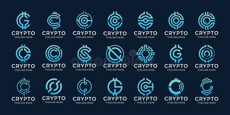 Initial Letter C Crypto Blockchain Coin Logo Design. Vector Icon ...
