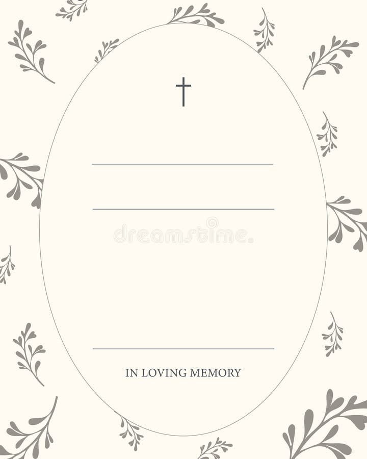 Digital Funeral Announcement Invitation Template in Vector Illustrator ...