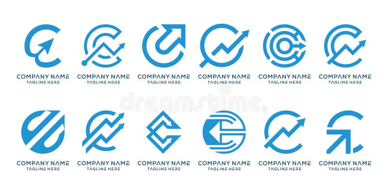 Set of Monogram Initial Letter AR RA, Design Logo Inspiration Stock ...