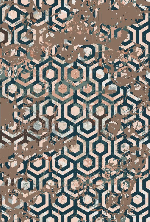 Kilim and Aztec Vector Pattern Rugs and Carpets with Grunge and ...