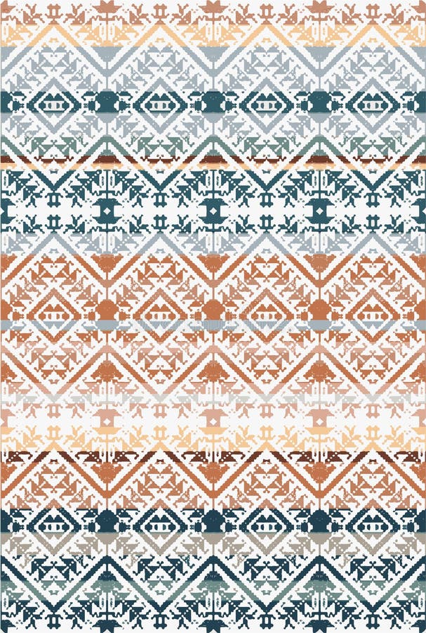 Kilim and Aztec Vector Pattern Rugs and Carpets with Grunge and ...