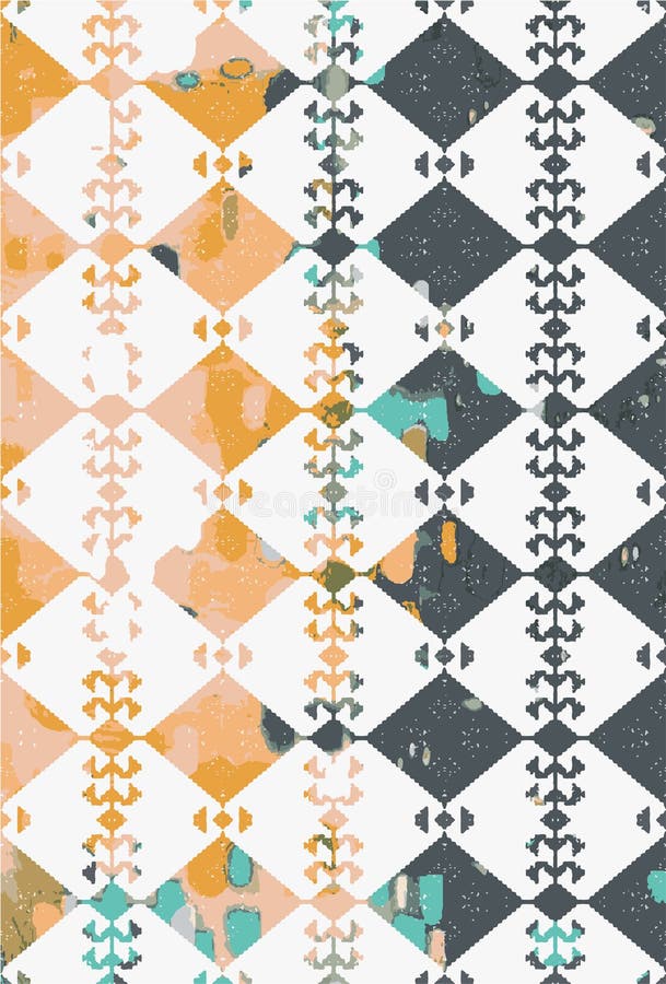 Kilim and Aztec Vector Pattern Rugs and Carpets with Grunge and ...