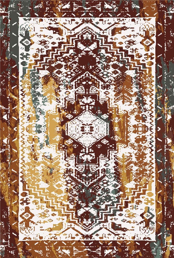 Kilim and Aztec Vector Pattern Rugs and Carpets with Grunge and ...