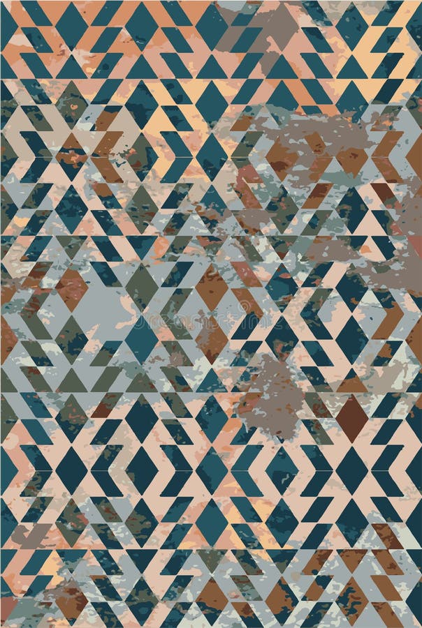 Kilim and Aztec Vector Pattern Rugs and Carpets with Grunge and ...