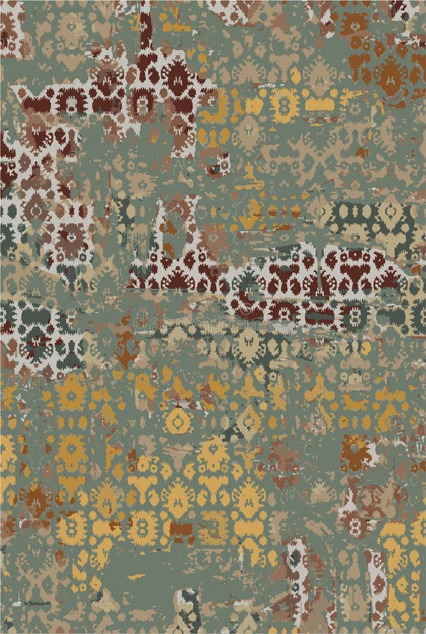 Kilim and Aztec Vector Pattern Rugs and Carpets with Grunge and ...