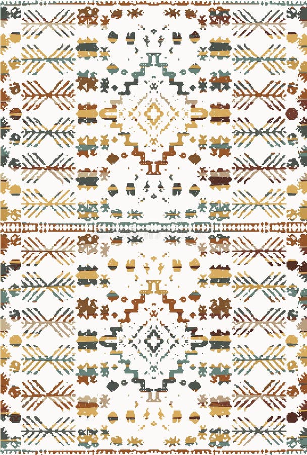 Kilim and Aztec Vector Pattern Rugs and Carpets with Grunge and ...