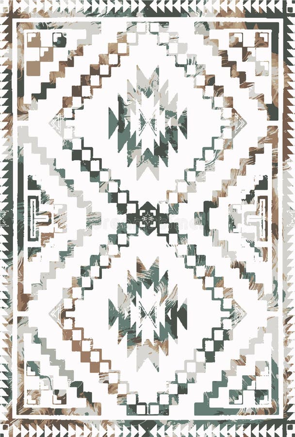 Kilim and Aztec Vector Pattern Rugs and Carpets with Grunge and ...