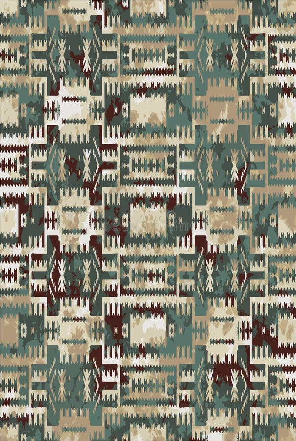 Kilim and Aztec Vector Pattern Rugs and Carpets with Grunge and ...