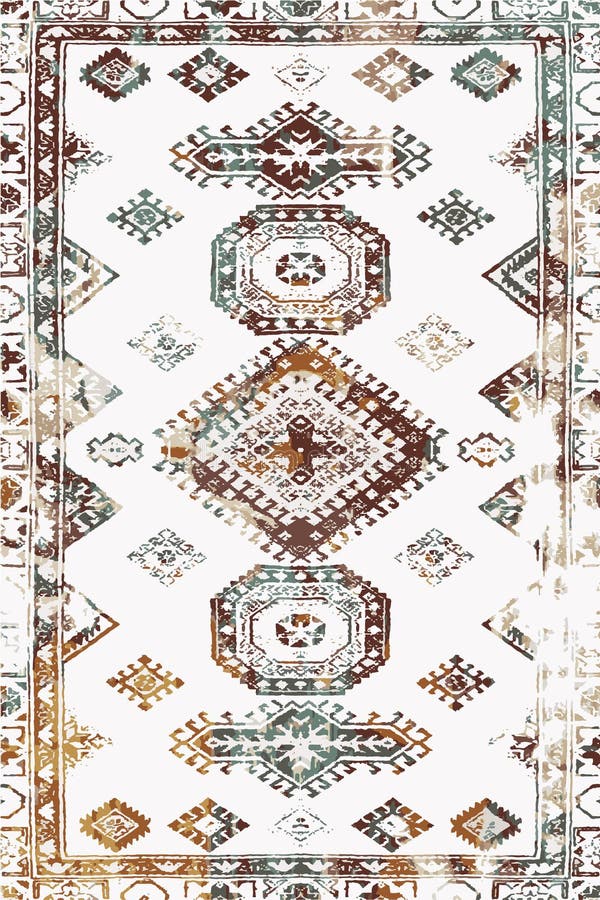 Kilim and Aztec Vector Pattern Rugs and Carpets with Grunge and ...