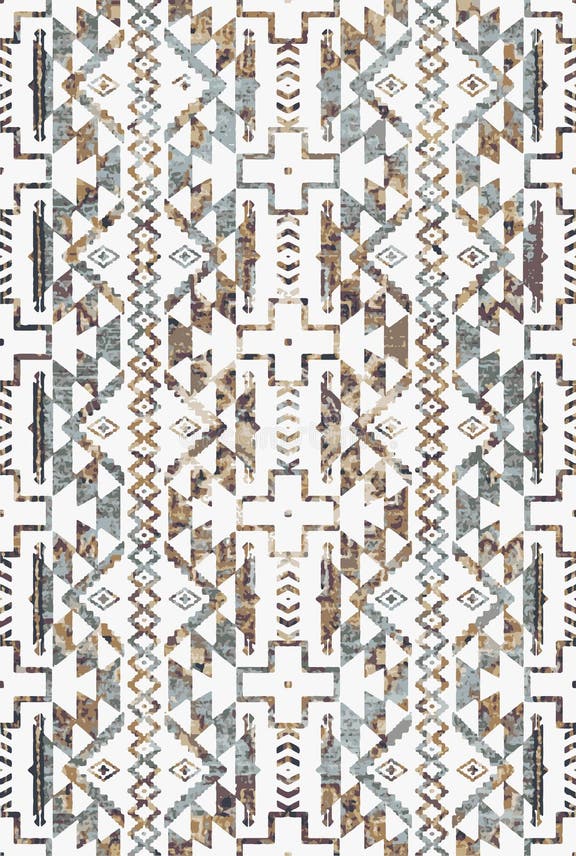 Kilim and Aztec Vector Pattern Rugs and Carpets with Grunge and ...