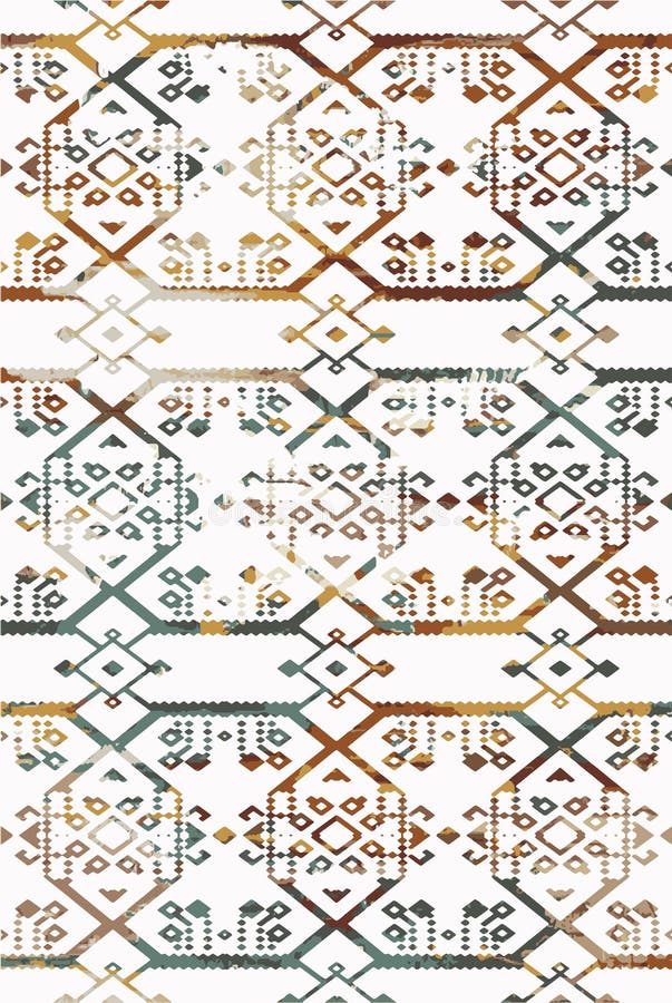 Kilim and Aztec Vector Pattern Rugs and Carpets with Grunge and ...