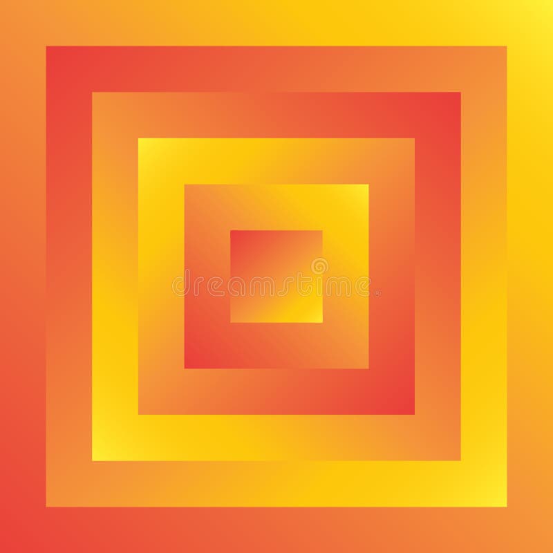 Abstract Geometric Square Shapes in Gradient Orange and Yellow Stock ...
