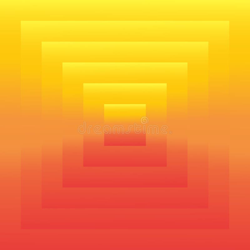 Abstract Geometric Square Shapes in Gradient Orange and Yellow Stock ...