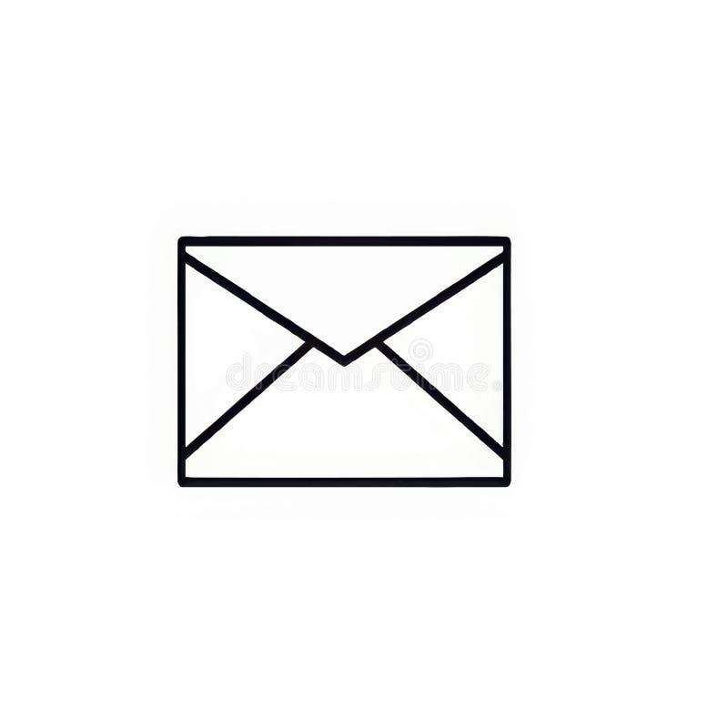Simple Mail Icon: Classic Envelope Symbol Represents Universal ...