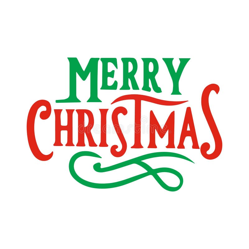 Merry Christmas Features a Calligraphic Vector Style Text Silhouette ...
