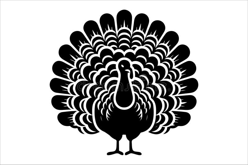 Turkey Bird Vector Silhouette Stock Vector - Illustration of black ...
