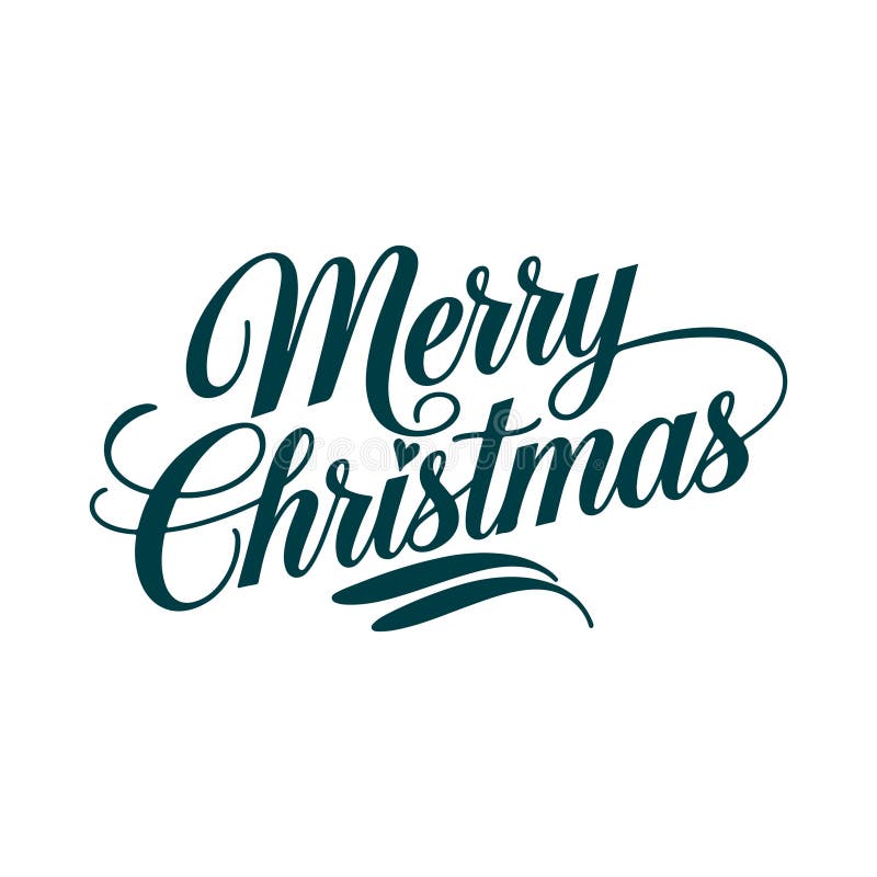 Merry Christmas Silhouette Typography Vector Art Stock Vector ...