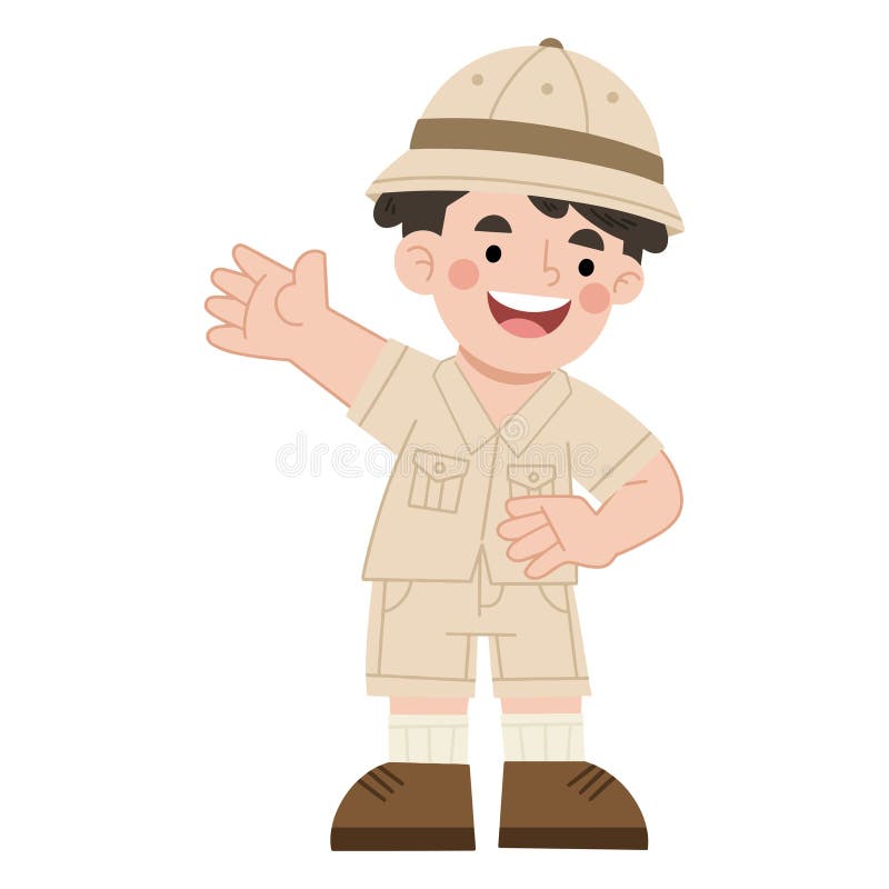 Adventure Boy Vector Cartoon Illustration Stock Vector - Illustration ...