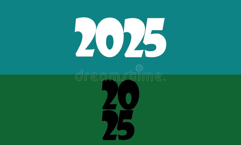 2025 Number Design Template. 2025 Happy New Year Stock Vector ...