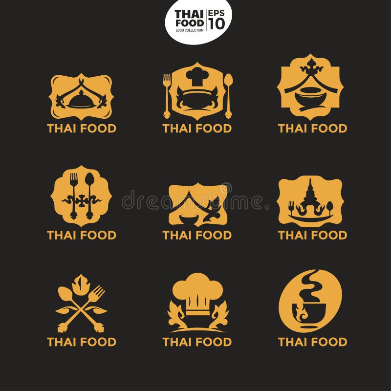 Modern Thai Food Logo Template for Culinary Business and Corporate ...