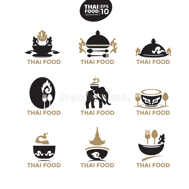 Modern Thai Food Logo Template for Culinary Business and Corporate ...