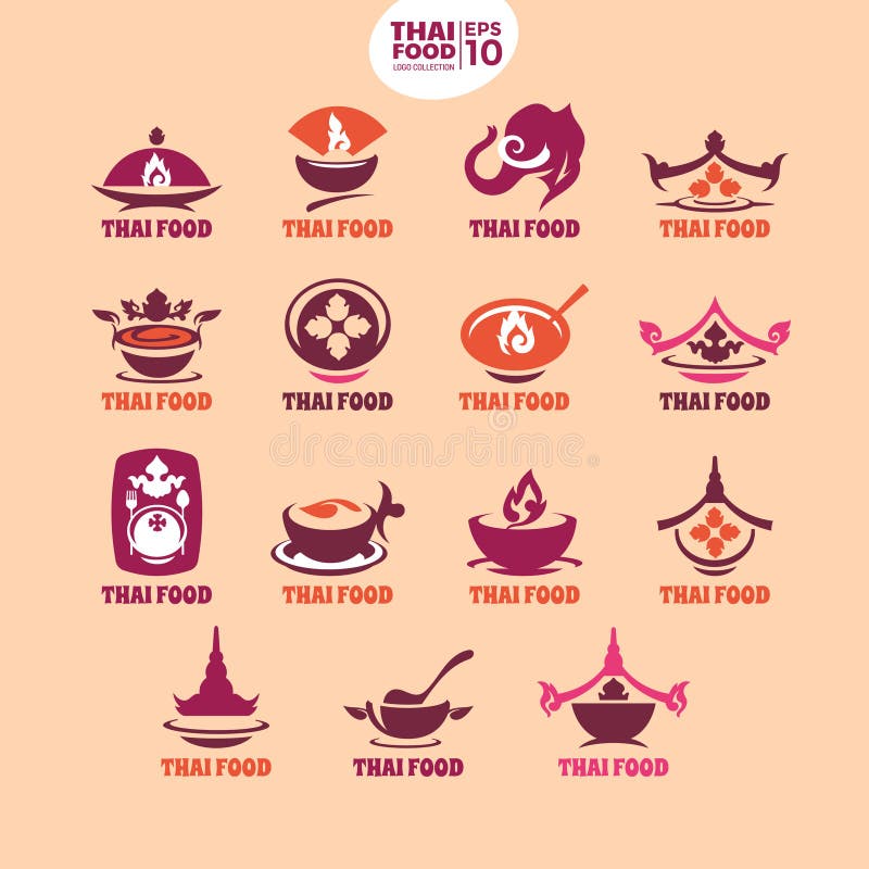 Modern Thai Food Logo Template for Culinary Business and Corporate ...