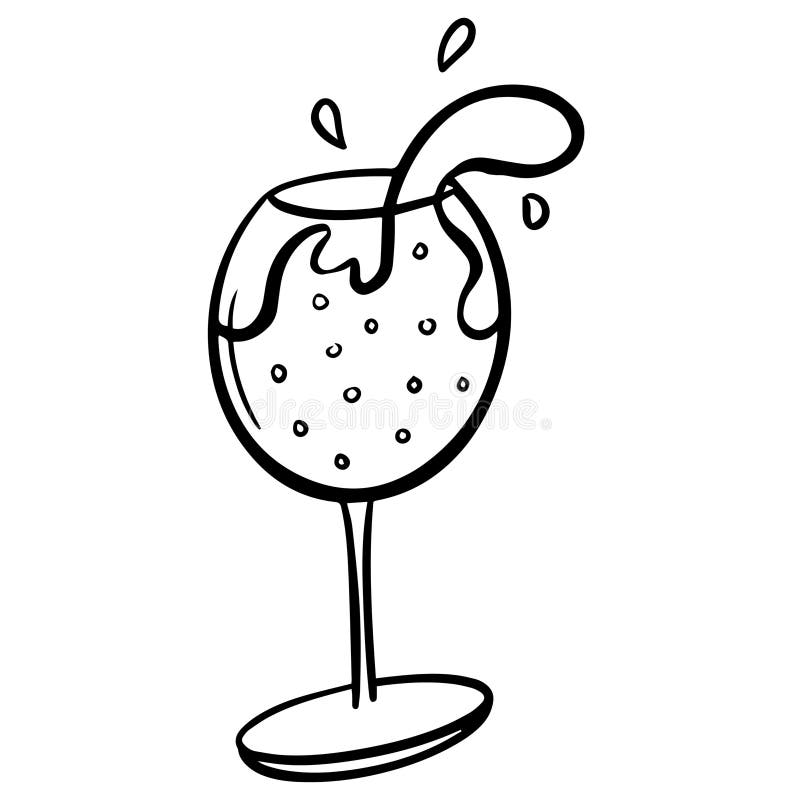 Celebration Cocktail Flute Glass with Alcohol Liquid Festive Clipart ...