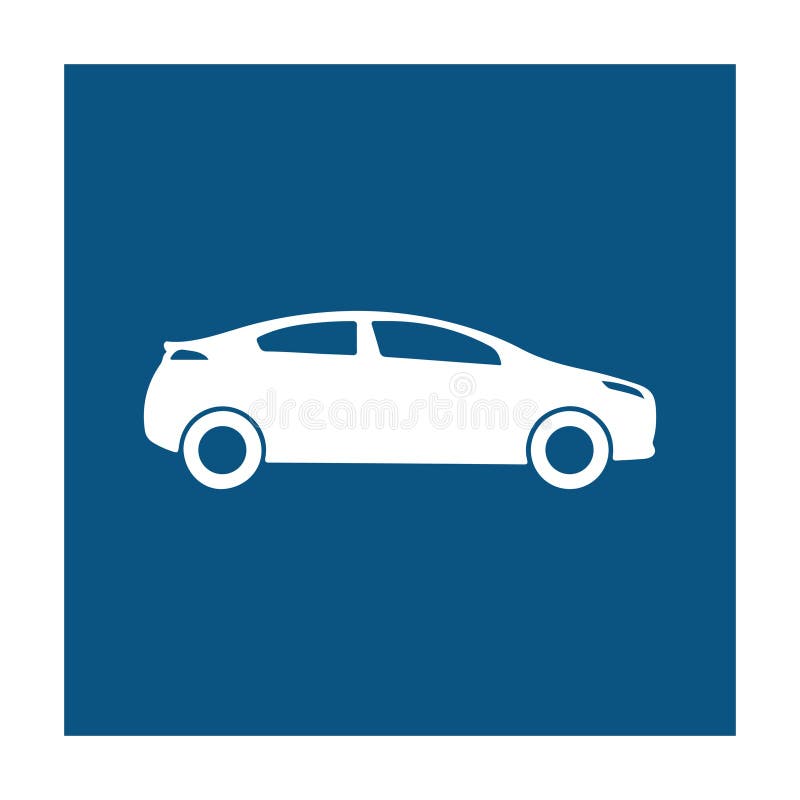 A Simple, Minimalist Vector Icon of a Car. the Car is Depicted in a ...