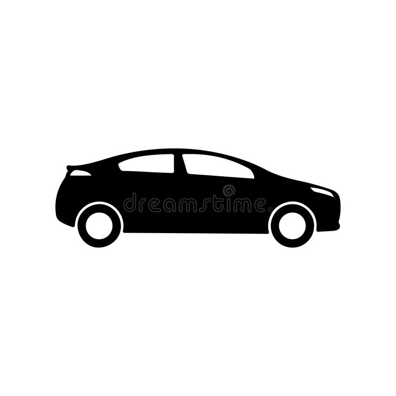 A Simple, Minimalist Vector Icon of a Car. the Car is Depicted in a ...