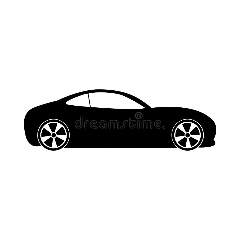 A Simple, Minimalist Vector Icon of a Car. the Car is Depicted in a ...