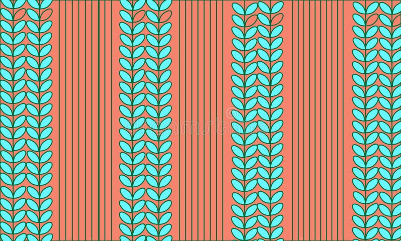 7Seamless Pattern with Leaves Decorative Print Stock Vector ...