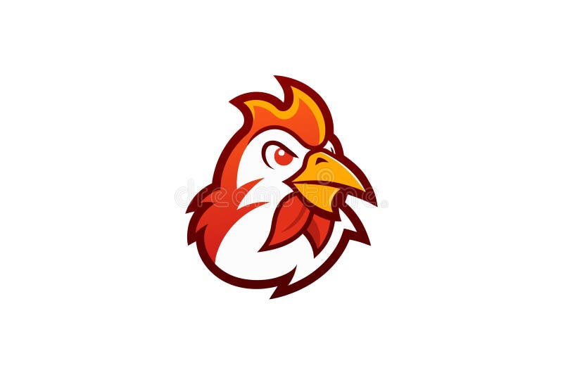 Chicken Head Mascot Vector Art Illustration Eps Stock Vector ...