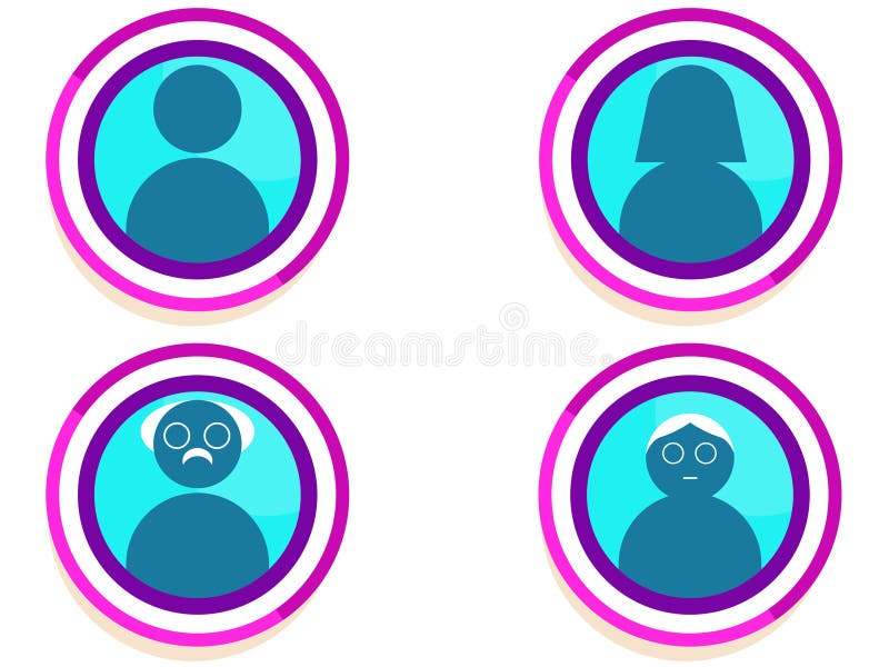 Avatar user icon stock illustration. Illustration of girl - 345444290