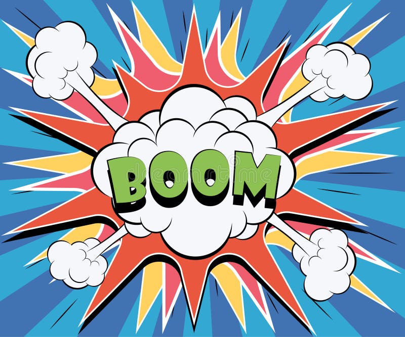 Boom, speech bubble stock vector. Illustration of vector - 345449549
