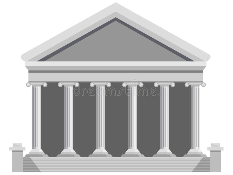 Courtroom Front stock vector. Illustration of architecture - 345454385