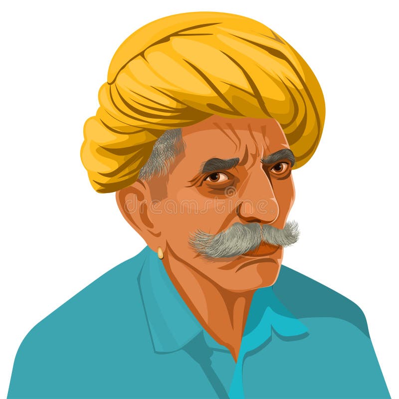 Indian Old Man. Indian Villagers Stock Vector - Illustration of brand ...