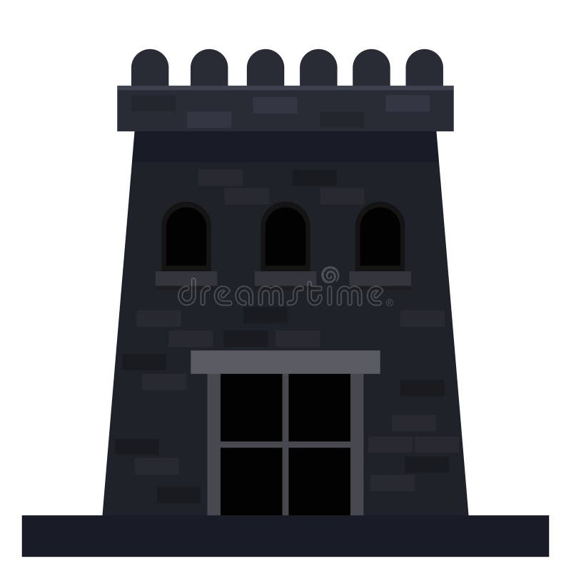 Jail Block. Prison Building Exterior Stock Vector - Illustration of ...