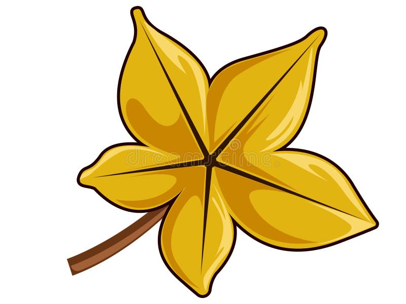 Fallen Leaf Icon stock vector. Illustration of yellow - 345498919