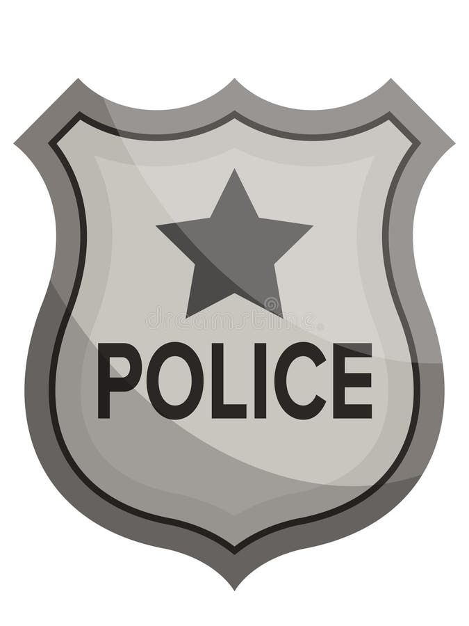 Police Badge, stock vector. Illustration of drawing - 345512212