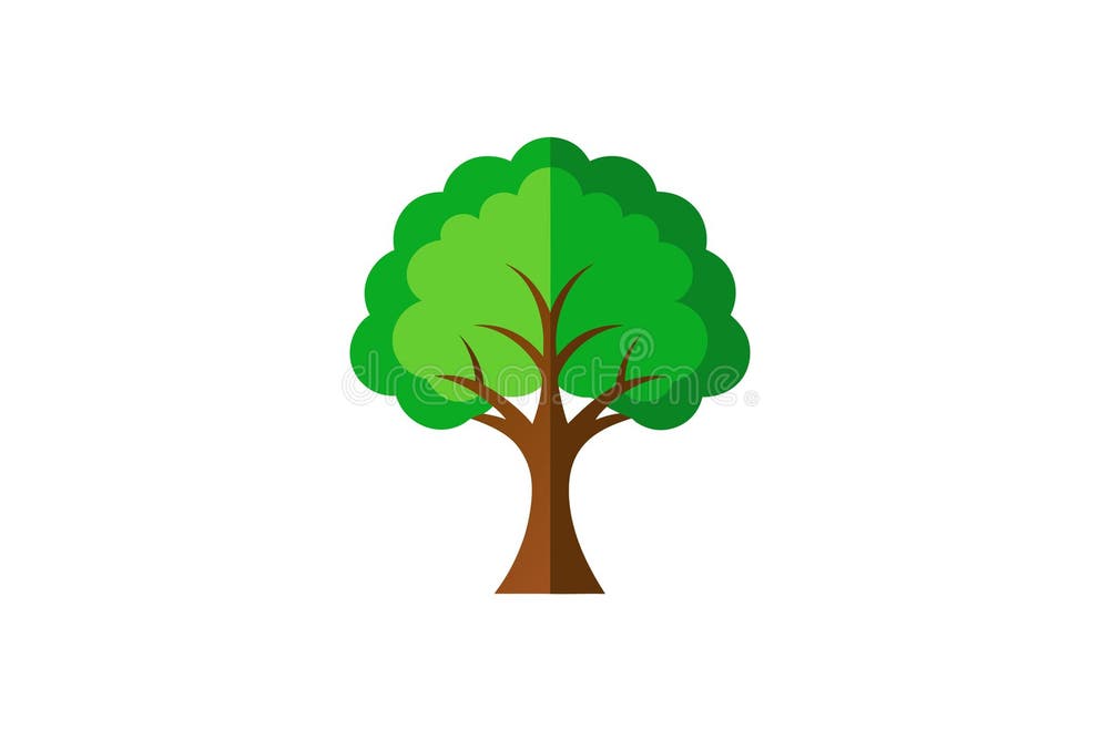 Vibrant Leafy Tree Vector Art Illustration Eps Stock Vector ...