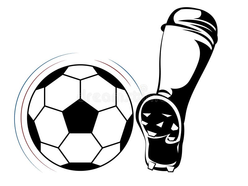 Football soccer run shot stock vector. Illustration of offense - 345518702