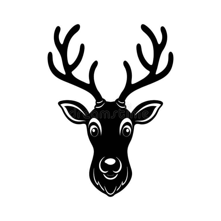 Christmas Reindeer Head Vector Designs Stock Vector - Illustration of ...
