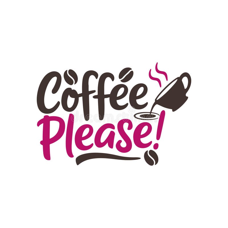 Coffee is Life Caffeine Quote Design Stock Vector - Illustration of ...