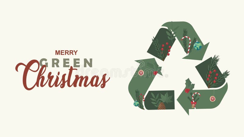 Merry Green Christmas Banner Stock Vector - Illustration of diagram ...