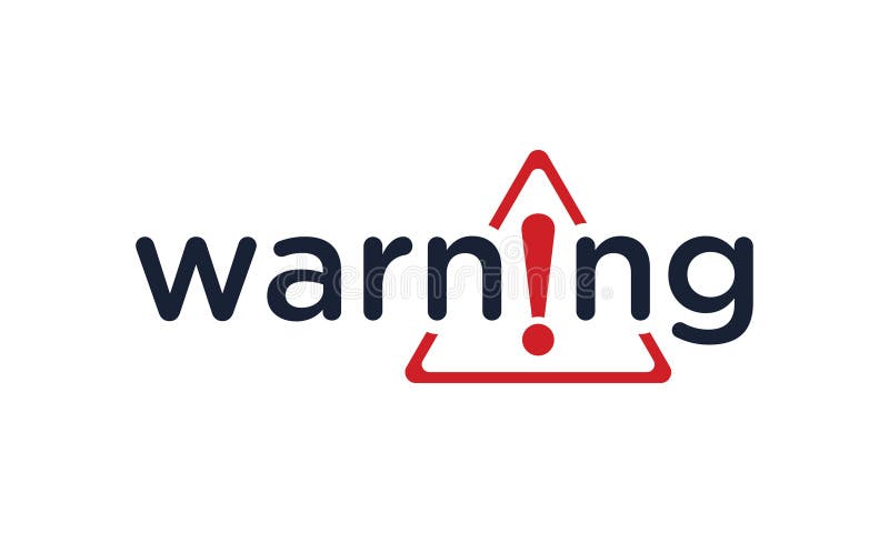 Typography Text Warning Logo Design Inspiration Stock Illustration ...