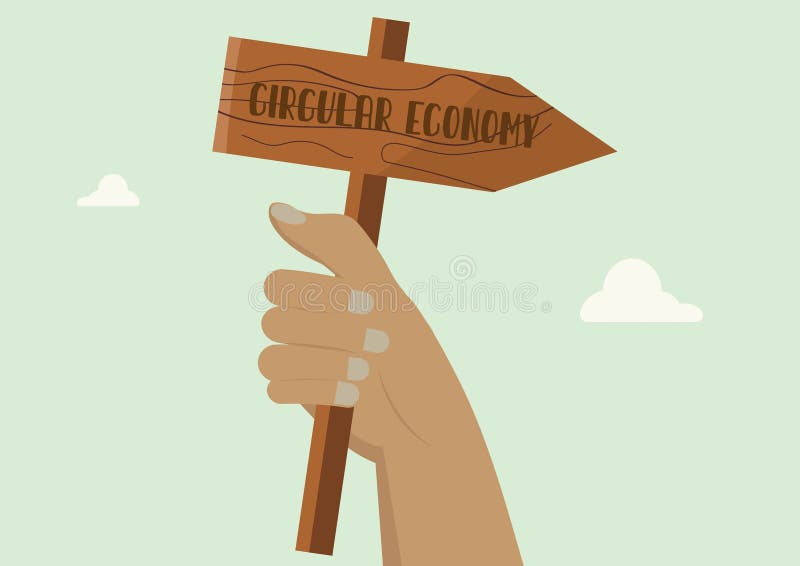 Hand Holds a Circular Economy Sign, Symbolizing a Sustainable Future ...