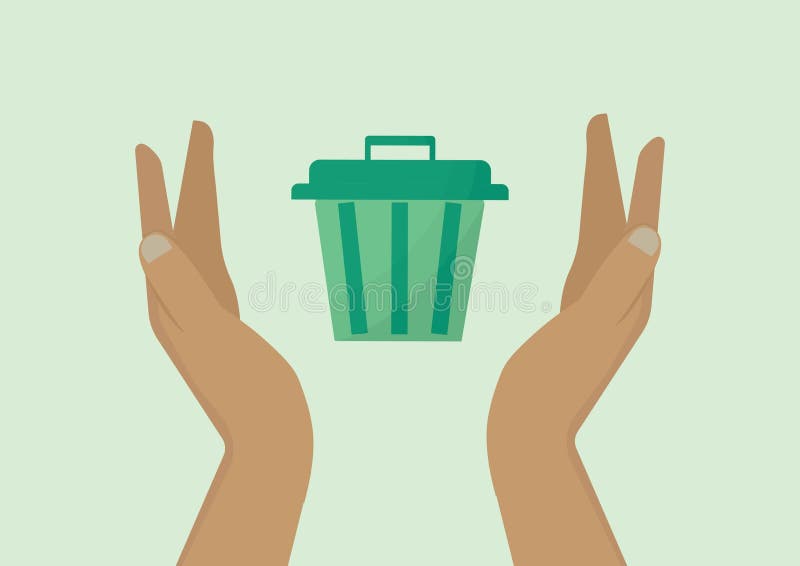 Hand Holding Trash Bin Stock Illustrations – 1,251 Hand Holding Trash ...