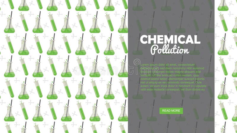 Seamless Pattern Chemical Pollution Web Banner Stock Vector ...
