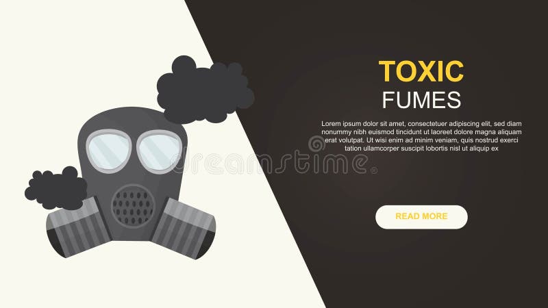 Toxic Fumes Banner Illustration Stock Vector - Illustration of line ...